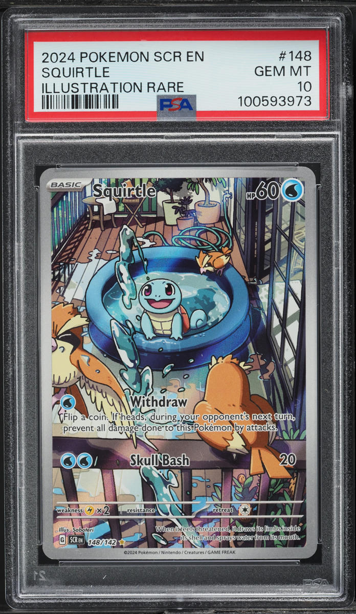 2024 Pokemon Scarlet & Violet Stellar Crown IR Squirtle #148 PSA 10 GEM MINT on Fanatics Collect