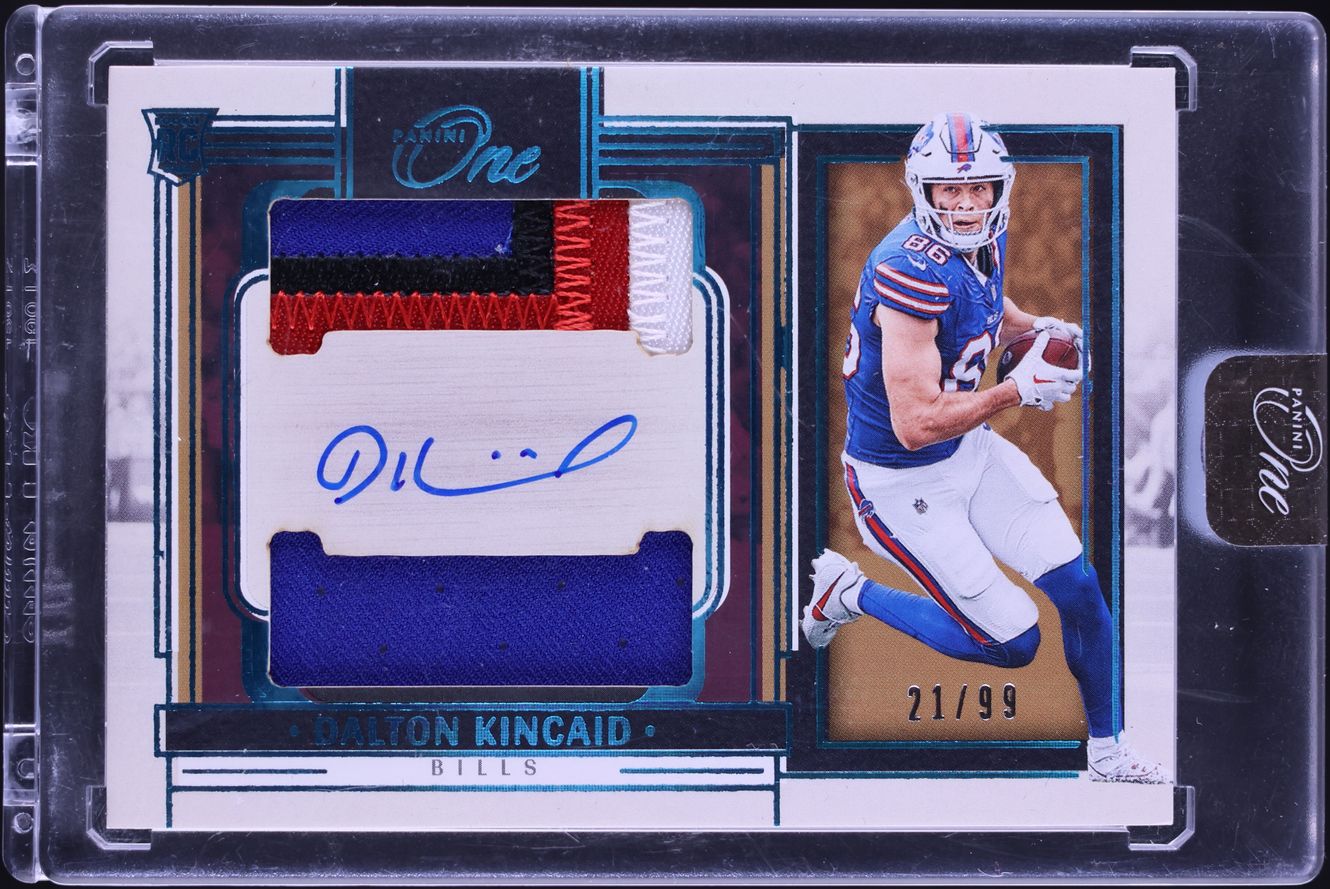2023 Panini One Dual Blue Dalton Kincaid ROOKIE PATCH AUTO /99 #33 on ...