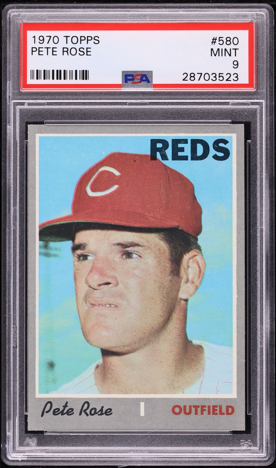1970 Topps Pete Rose #580 PSA 9 MINT on Fanatics Collect