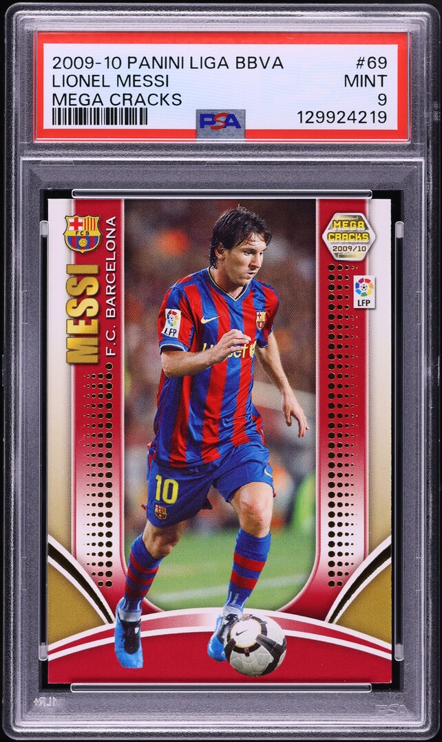 2009 Panini Liga BBVA Mega Cracks Lionel Messi #69 PSA 9 MINT on ...