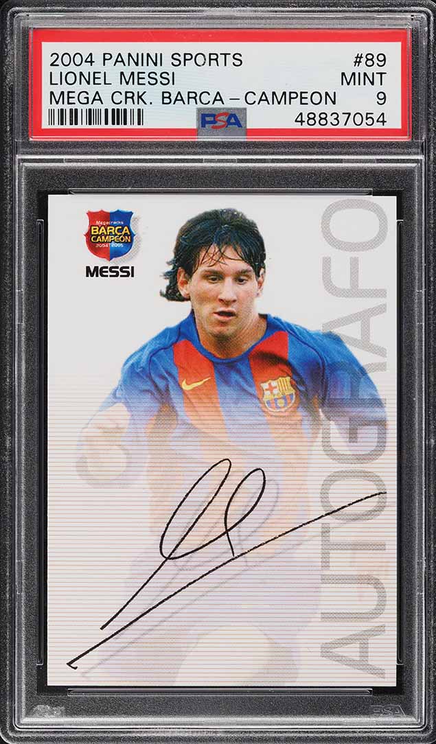2004 Panini Sports Mega Cracks Barca Campeon Lionel Messi ROOKIE #89 ...