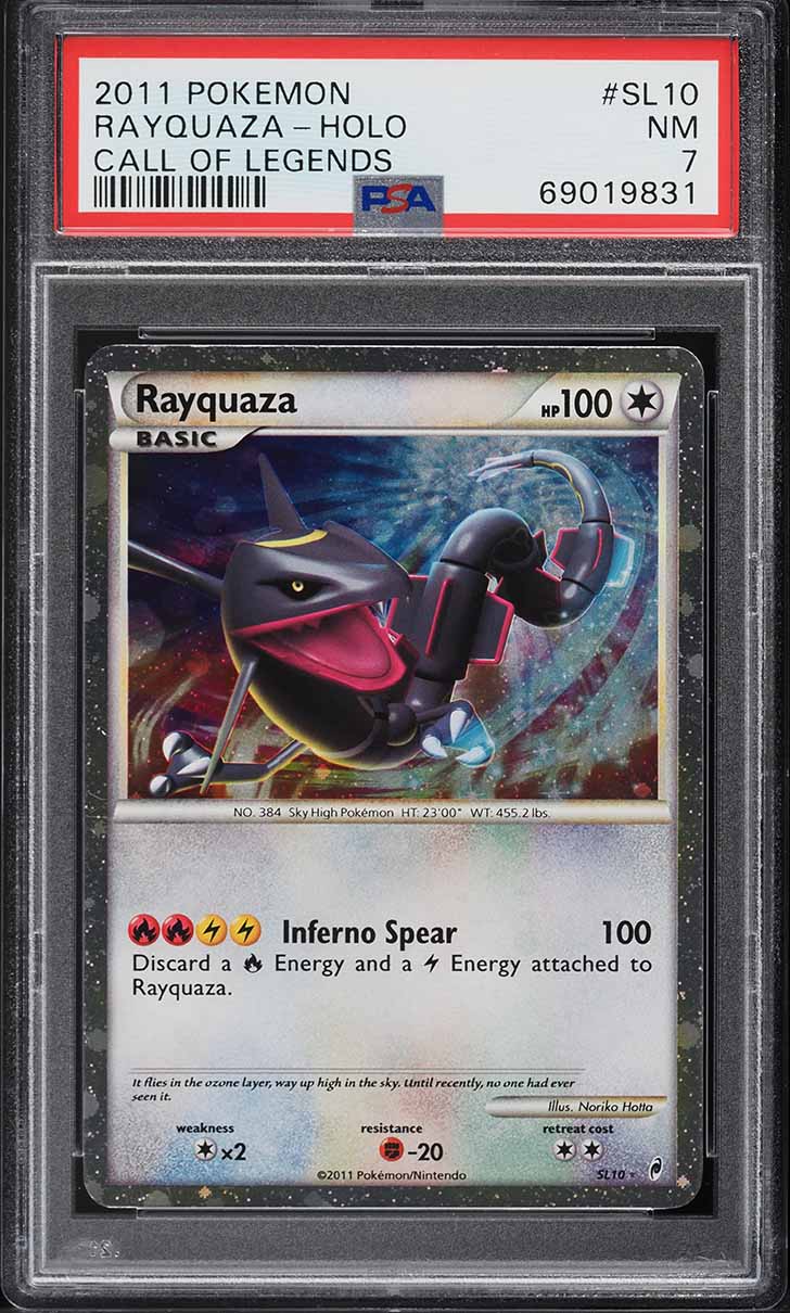 2011 Pokemon Call Of Legends Shiny Rayquaza #SL10 PSA 7 NRMT on ...