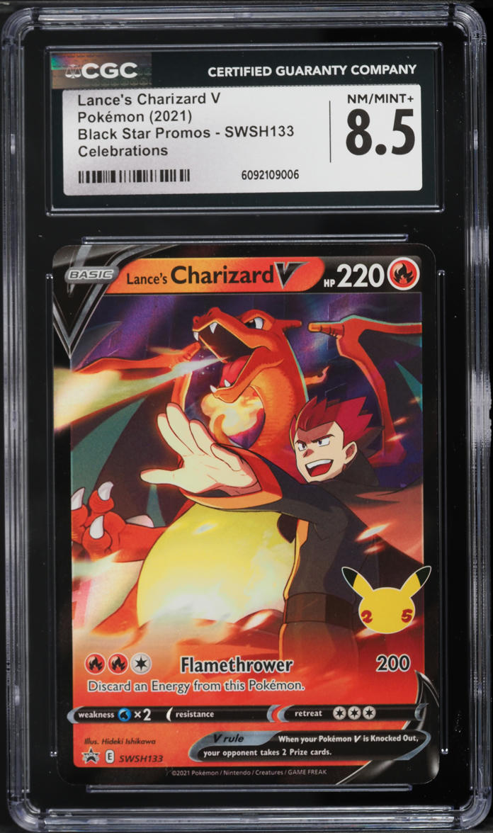 2021 Pokemon Sword & Shield Promo Celebrations Lance's Charizard V #133 ...