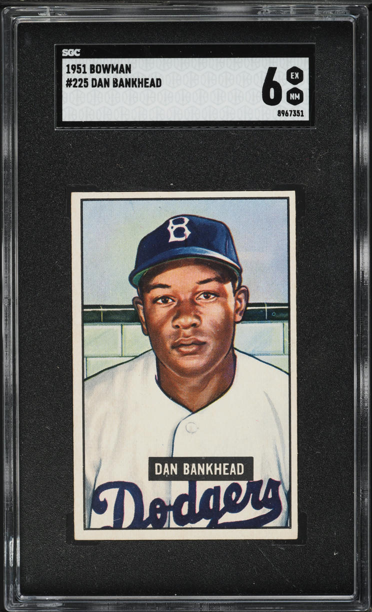 1951 Bowman Dan Bankhead ROOKIE #225 SGC 6 EXMT on Fanatics Collect