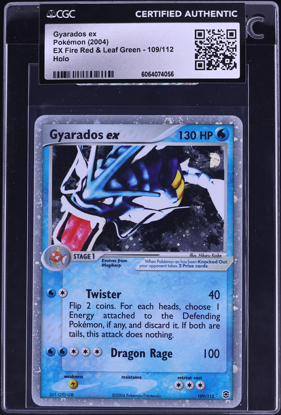 2004 Pokemon EX Fire Red & Leaf Green Holo Gyarados ex #109 CGC AUTH on Fanatics Collect