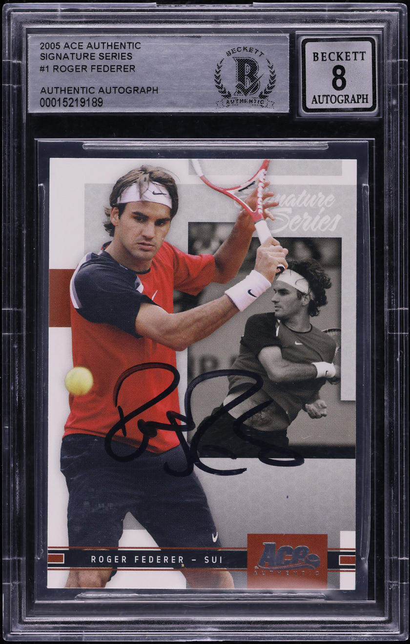 2005 Ace Authentic Signature Series Roger Federer AUTO #1 BAS BGS AUTH ...