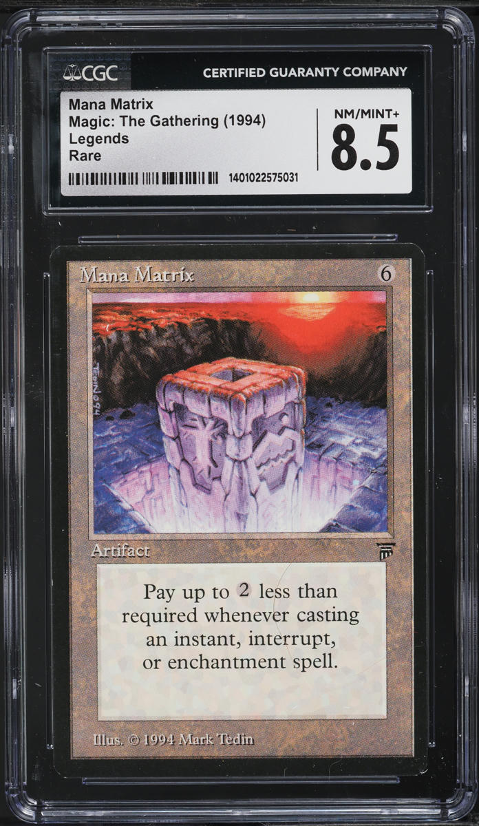 1994 Magic The Gathering MTG Legends Mana Matrix CGC 8.5 NM-MT+ on ...