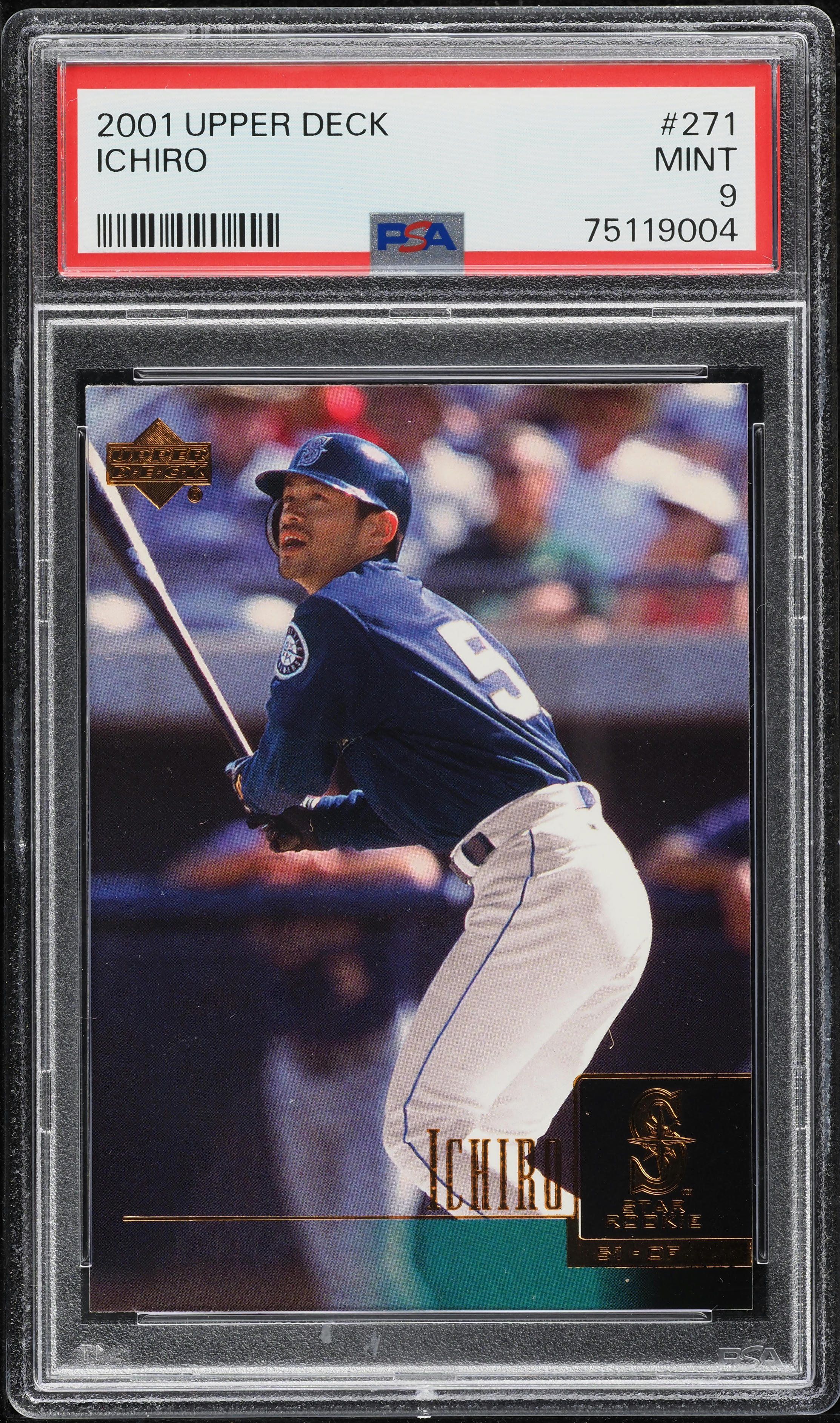 2001 Upper Deck Ichiro Suzuki ROOKIE #271 PSA 9 MINT on Fanatics Collect