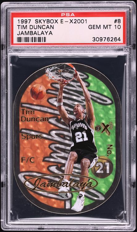 1997 Skybox E-X2001 Jambalaya Tim Duncan ROOKIE #8 PSA 10 GEM MINT on ...