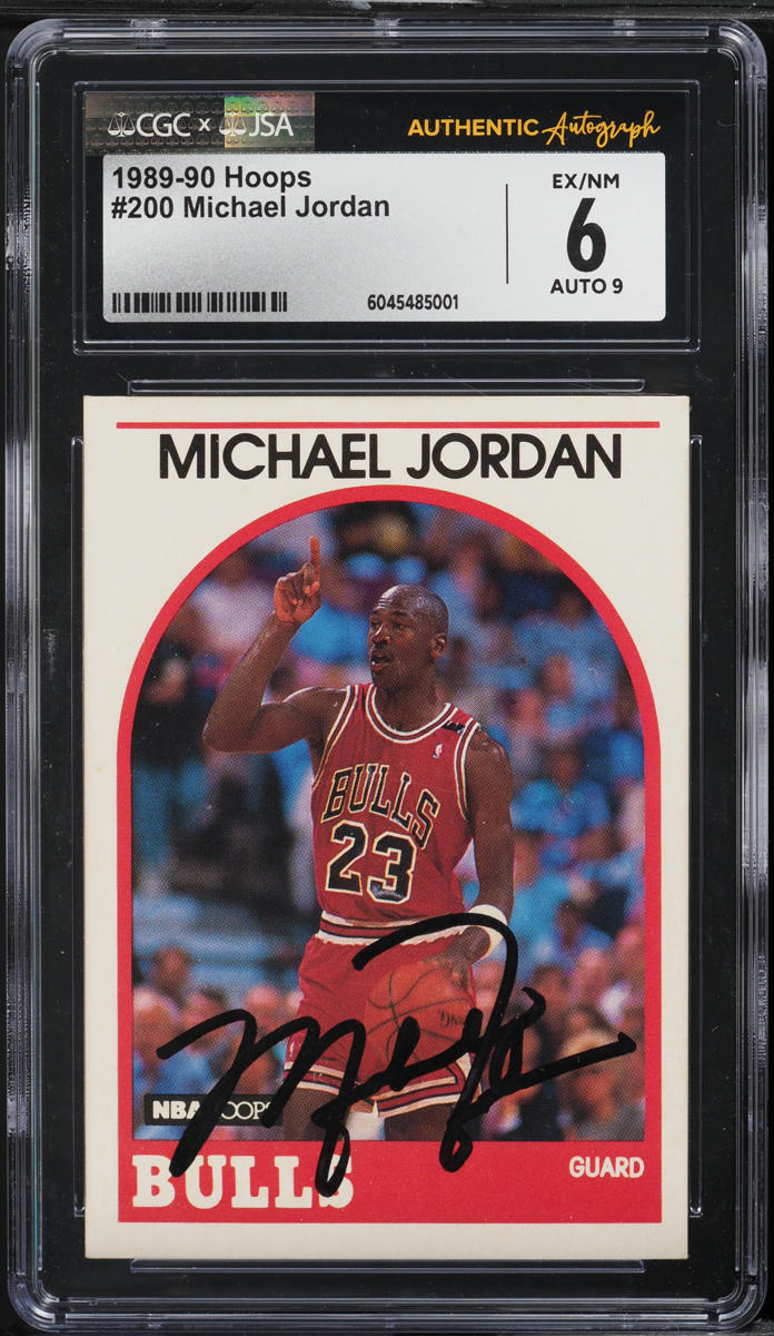 1989 Hoops Michael Jordan AUTO #200 JSA CGC 6 EXMT on Fanatics Collect
