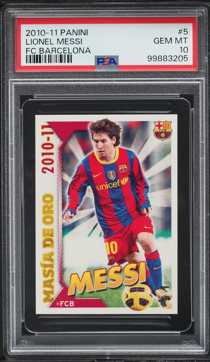 2010 Panini FC Barcelona Lionel Messi #5 PSA 10 GEM MINT on Fanatics ...