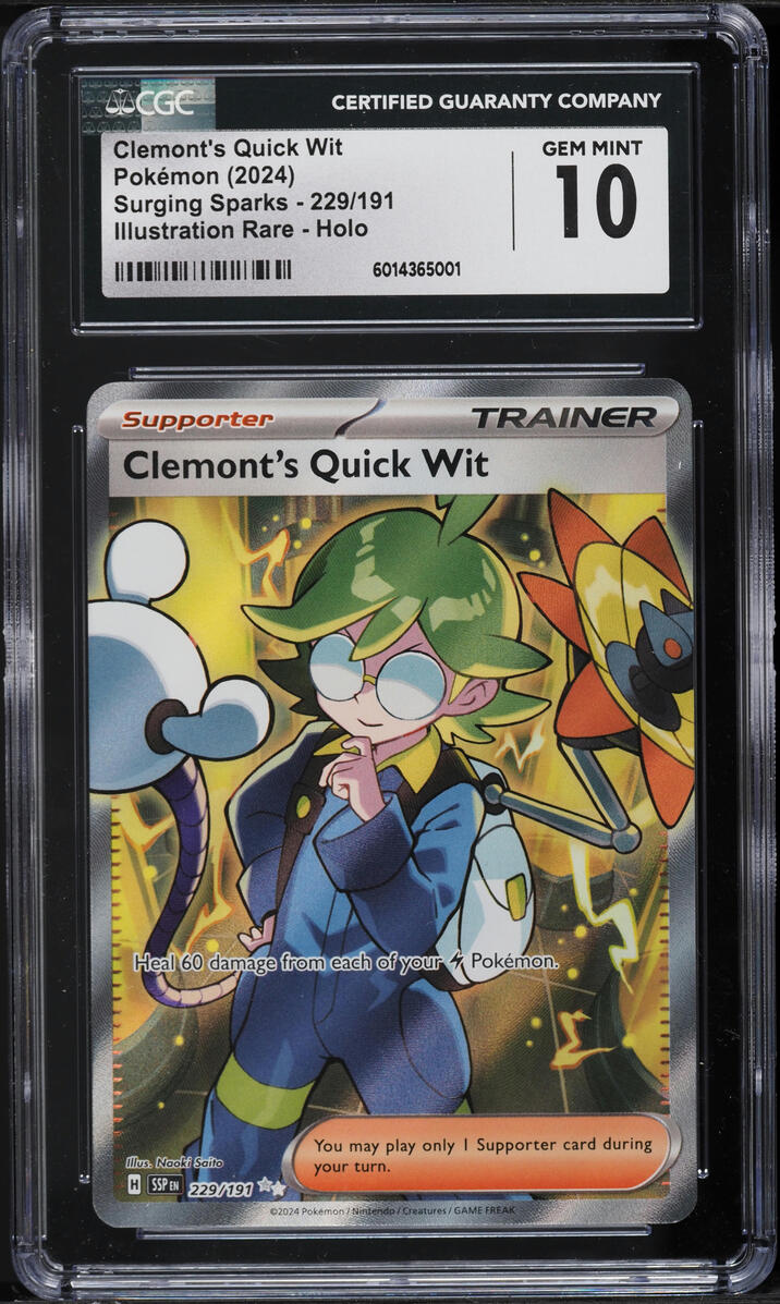 2024 Pokemon SV Surging Sparks Illustration Rare Clemont's Quick Wit ...