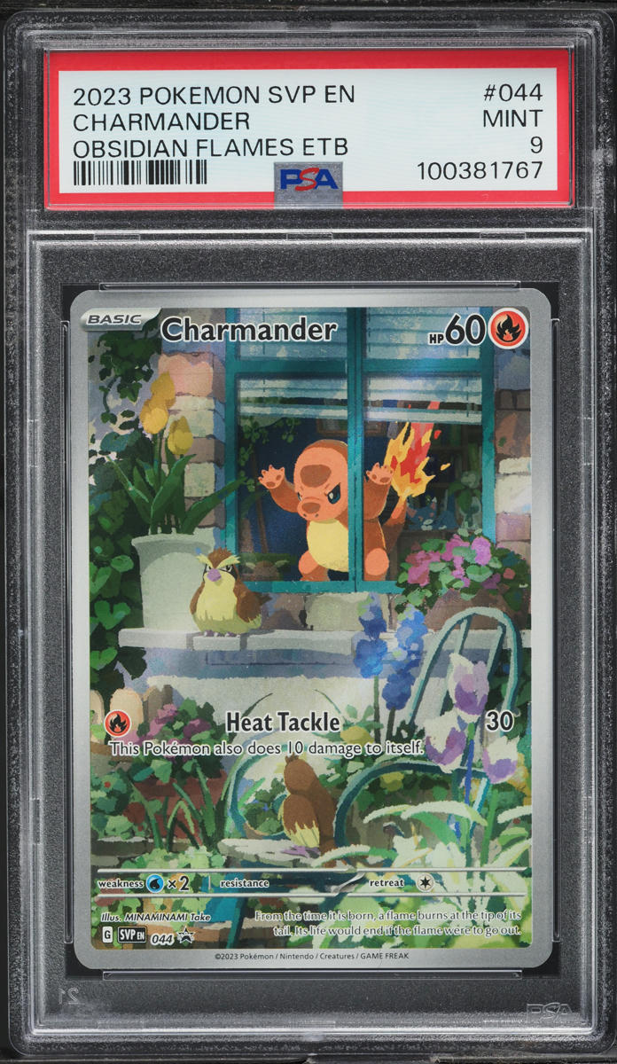2023 Pokemon SV Promo Obsidian Flames ETB Charmander #44 PSA 9 MINT on ...