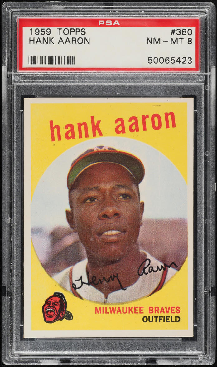 1959 Topps Hank Aaron #380 PSA 8 NM-MT on Fanatics Collect