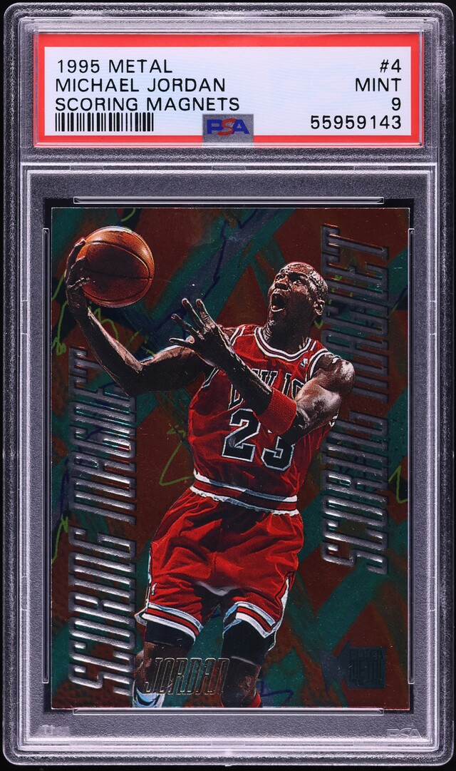 1995 Metal Scoring Magnet Michael Jordan #4 PSA 9 MINT on Fanatics Collect