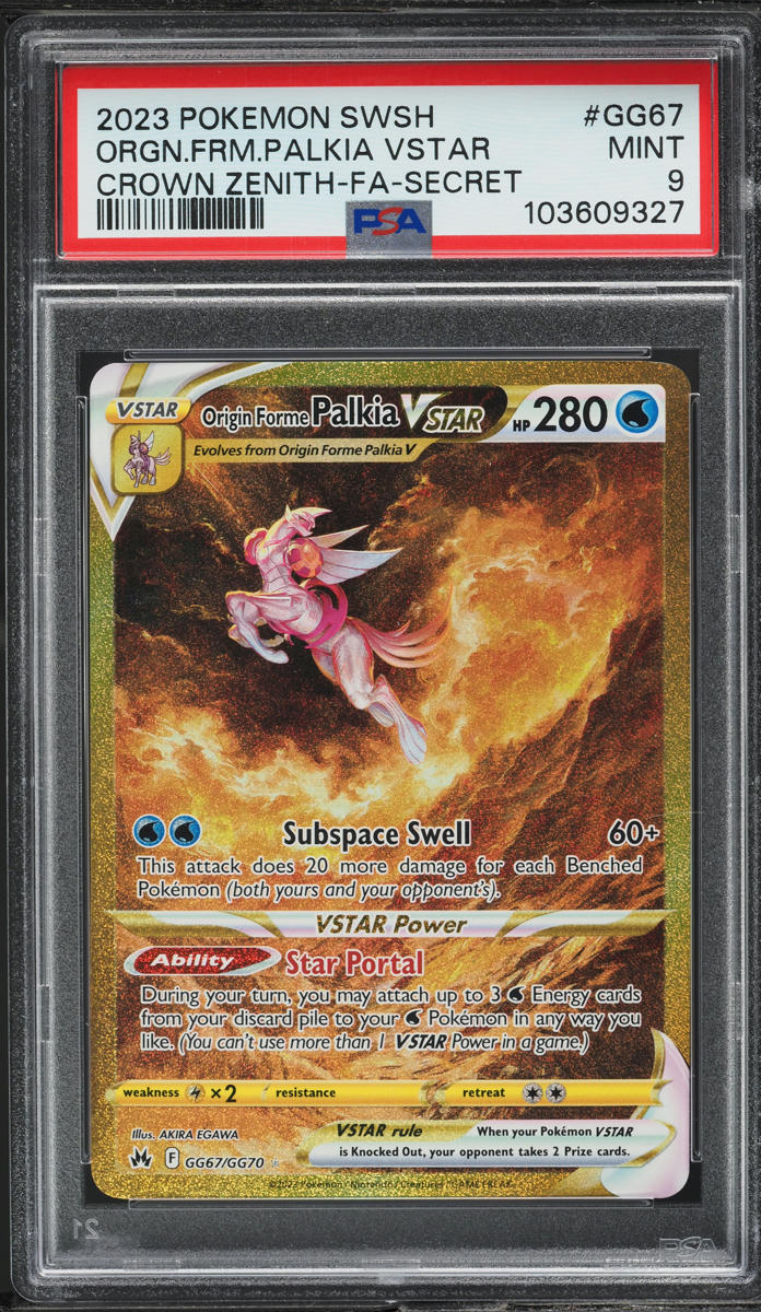 2023 Pokemon SWSH Crown Zenith Hyper Rare Origin Forme Palkia VSTAR # ...