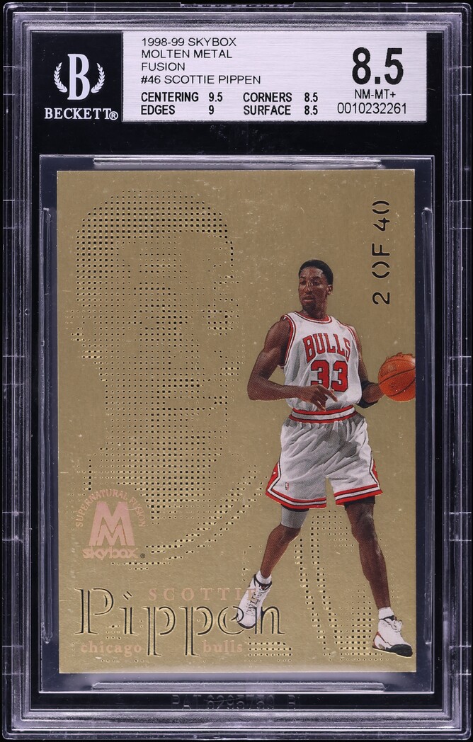1998 Skybox Molten Metal Fusion Scottie Pippen /40 #46 BGS 8.5 NM-MT+ on Fanatics Collect