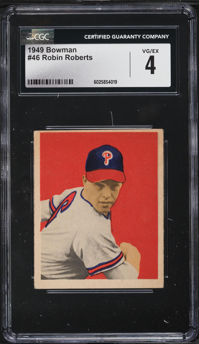1949 Bowman Robin Roberts ROOKIE #46 CGC 4 VGEX on Fanatics Collect
