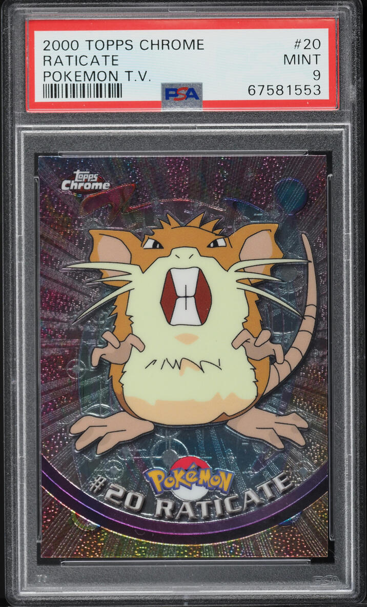 2000 Topps Chrome Pokemon Series 1 Raticate #20 PSA 9 MINT on Fanatics Collect