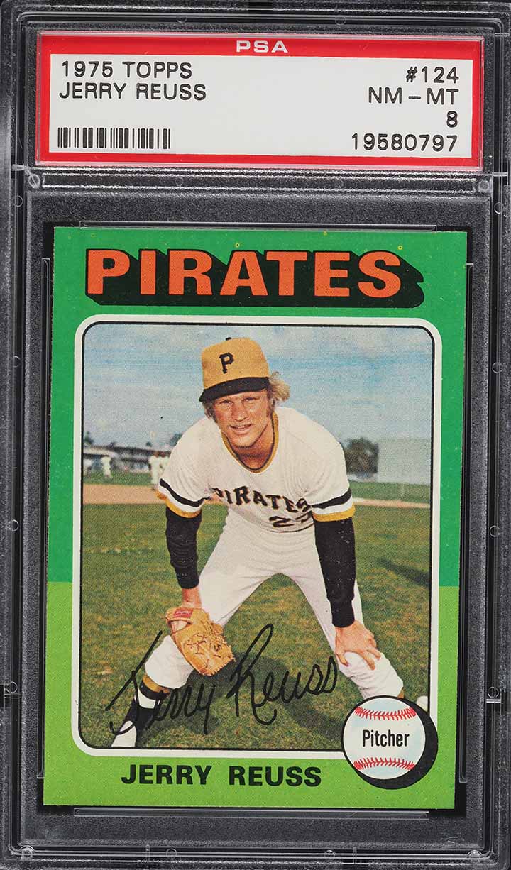 1975 Topps Jerry Reuss #124 PSA 8 NM-MT on Fanatics Collect