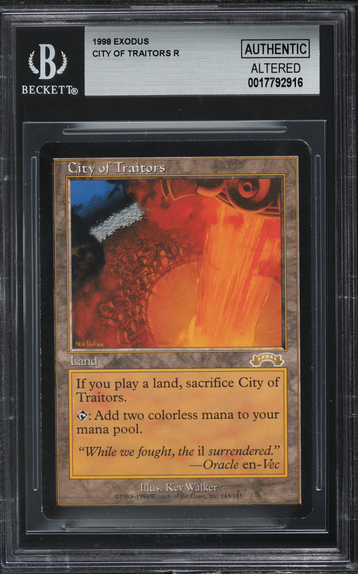 1998 Magic The Gathering MTG Exodus City Of Traitors BGS ALTERED AUTH on Fanatics Collect