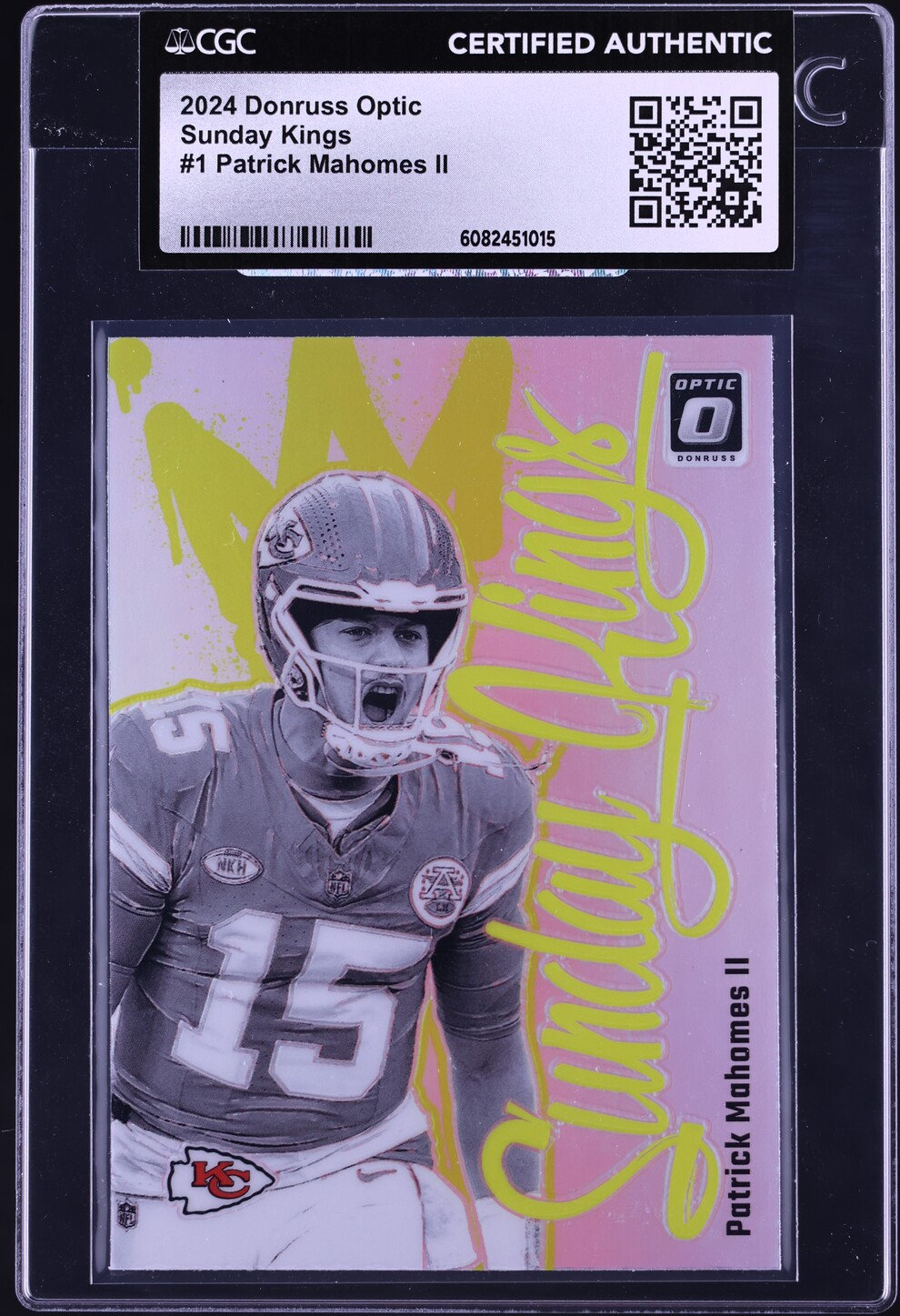 2024 Donruss Optic Sunday Kings Patrick Mahomes II #1 CGC AUTH on Fanatics Collect