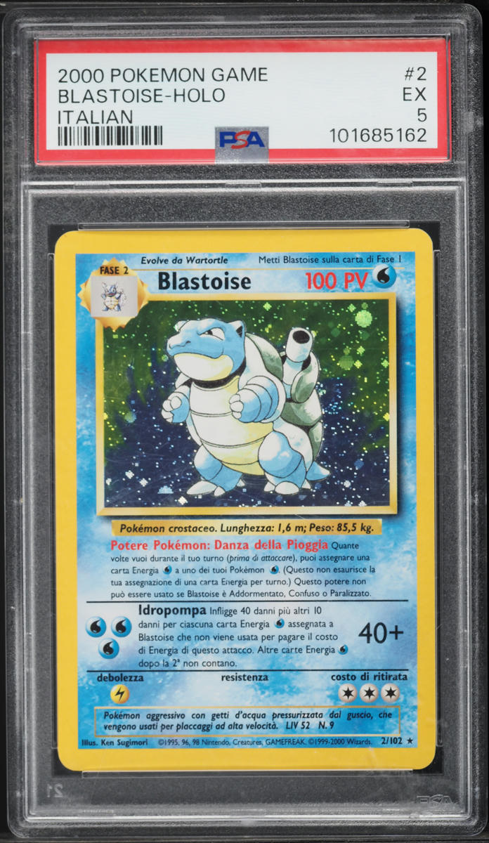 2000 Pokemon Italian Base Set 1st Edition Holo Blastoise #2 PSA 5 EX on ...
