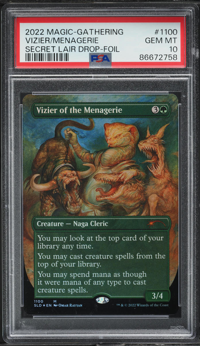 2022 Magic The Gathering Secret Lair Drop Foil Vizier Of The Menagerie PSA 10 on Fanatics Collect
