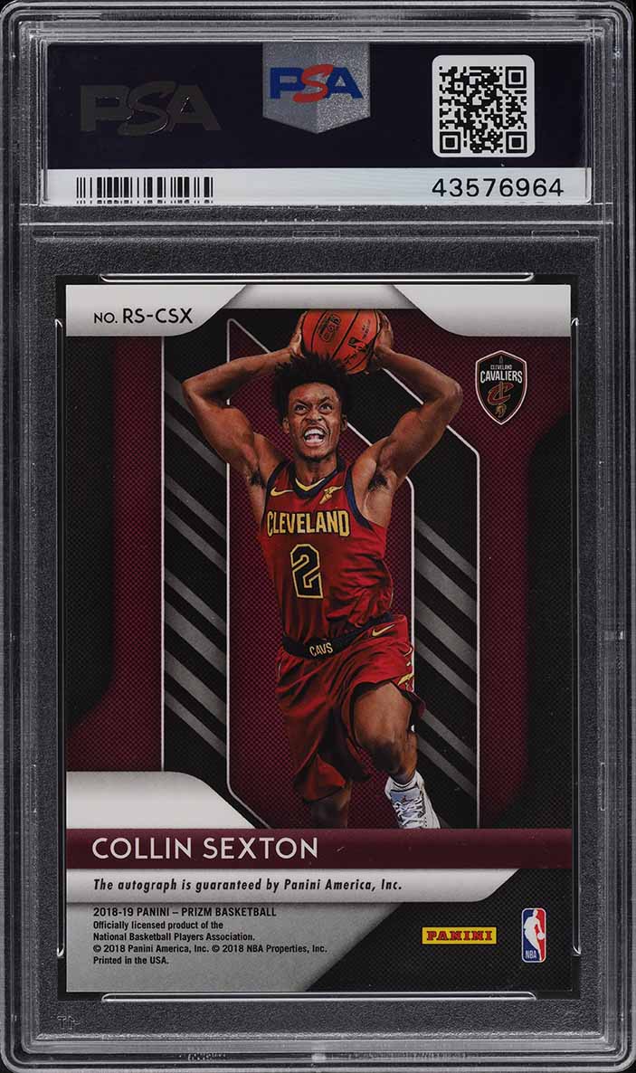 2018 Panini Prizm Signatures Collin Sexton ROOKIE RC AUTO #RSCSX PSA 10 ...