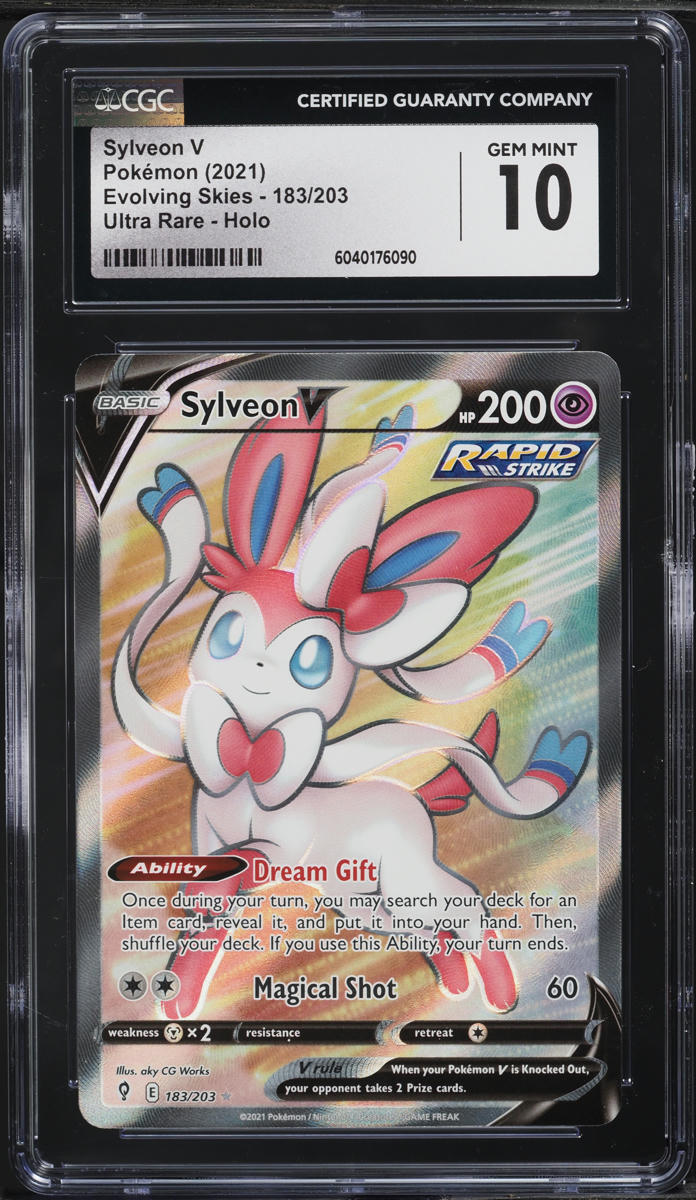 2021 Pokemon SWSH Evolving Skies Full Art Sylveon V #183 CGC 10 GEM MINT on Fanatics Collect