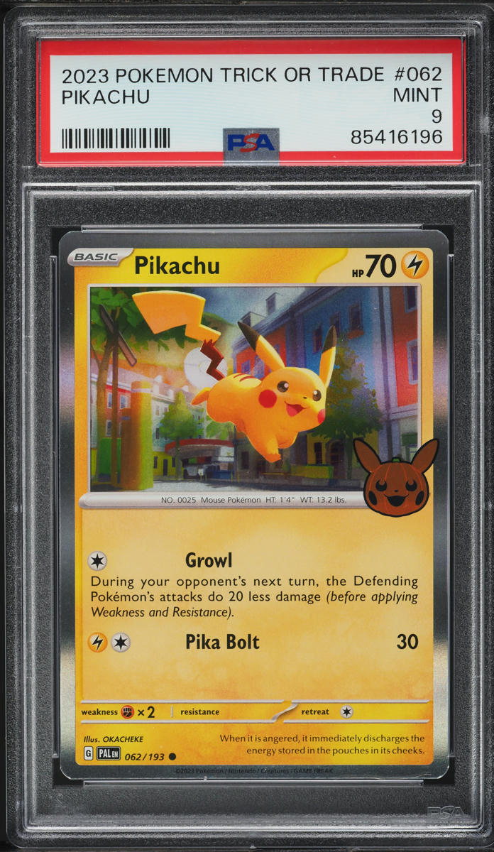 2023 Pokemon Trick Or Trade Holo Pikachu #62 PSA 9 MINT on Fanatics Collect