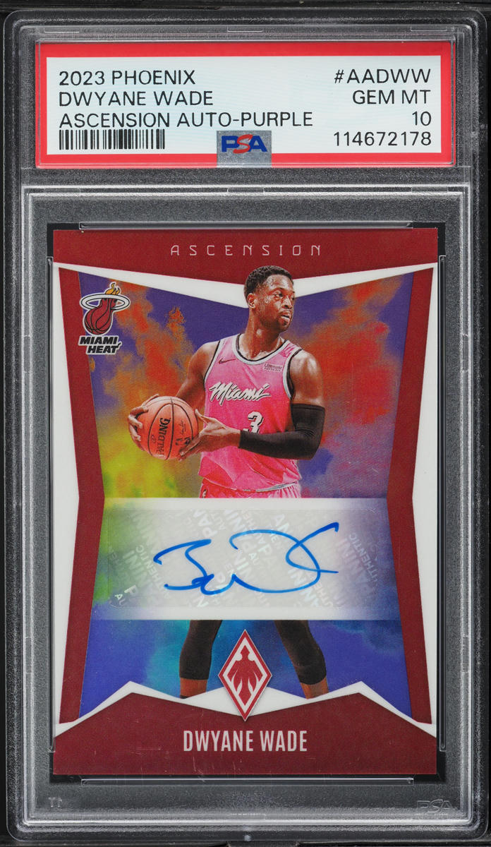 2023 Panini Phoenix Ascension Purple Dwyane Wade AUTO /35 #AA-DWW PSA ...