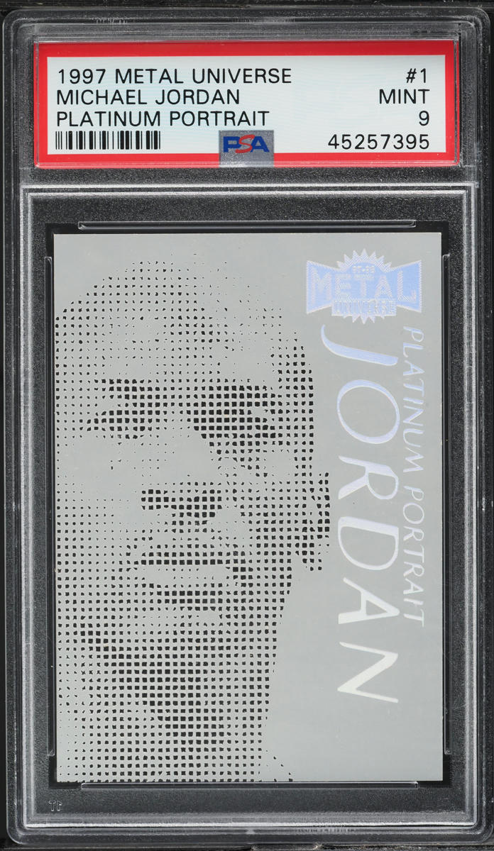 1997 Metal Universe Platinum Portraits Michael Jordan #1 PSA 9 MINT on ...