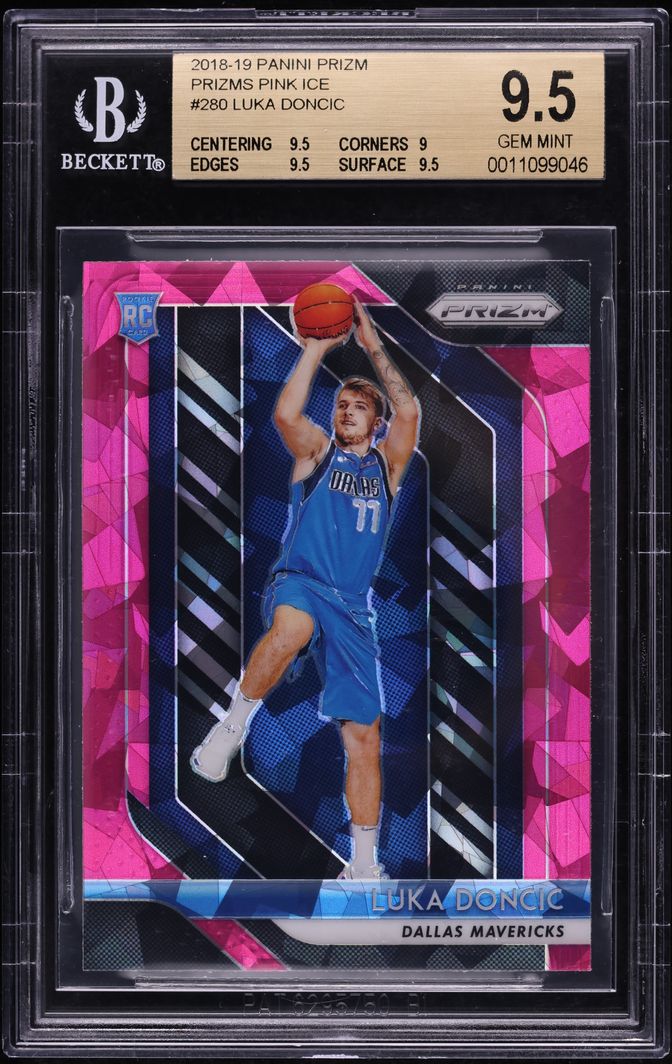 2018 Panini Prizm Pink Ice Luka Doncic ROOKIE #280 BGS 9.5 GEM MINT on ...
