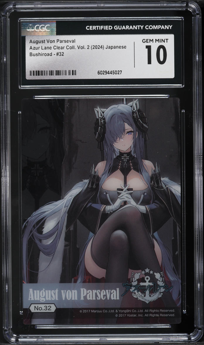 2024 Azur Lane Japanese Clear Collection Vol. 2 August Von Parseval #32 CGC 10 on Fanatics Collect