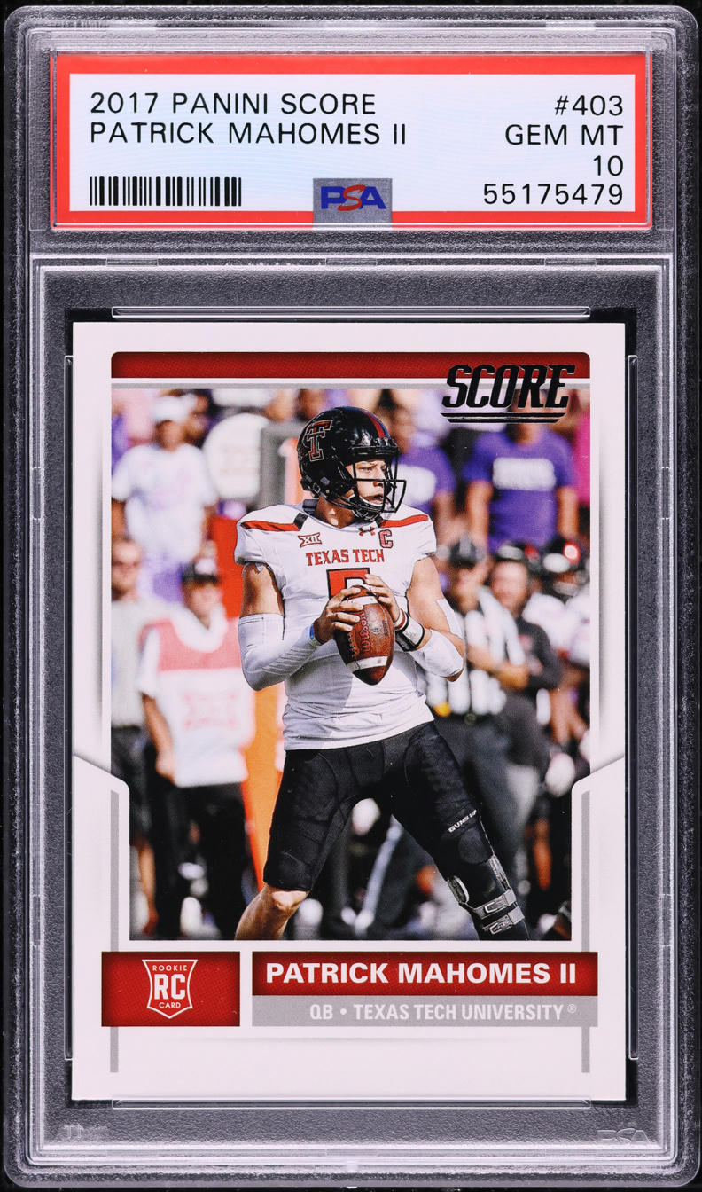 2017 Score Football Patrick Mahomes II ROOKIE #403 PSA 10 GEM MINT on ...