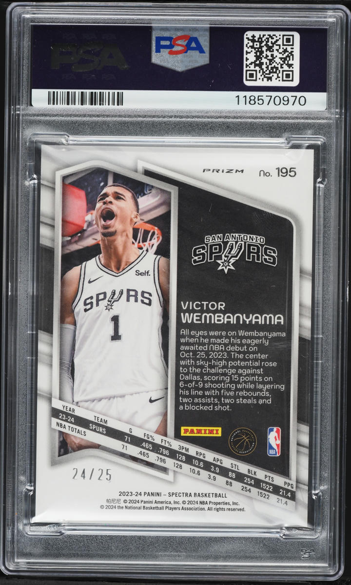 2023 Panini Spectra Blue & Orange International Victor Wembanyama ...