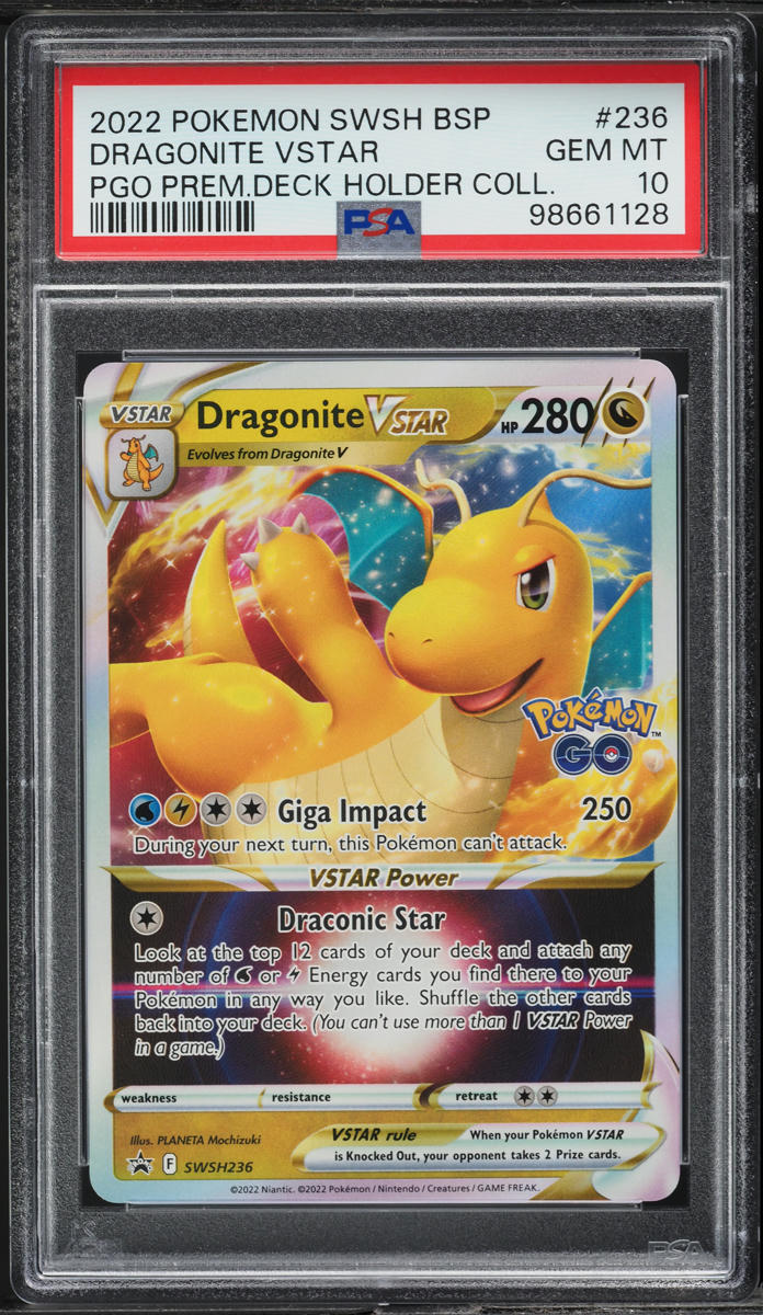 2022 Pokemon SWSH Pokemon GO Promo Dragonite VSTAR #236 PSA 10 GEM MINT on Fanatics Collect