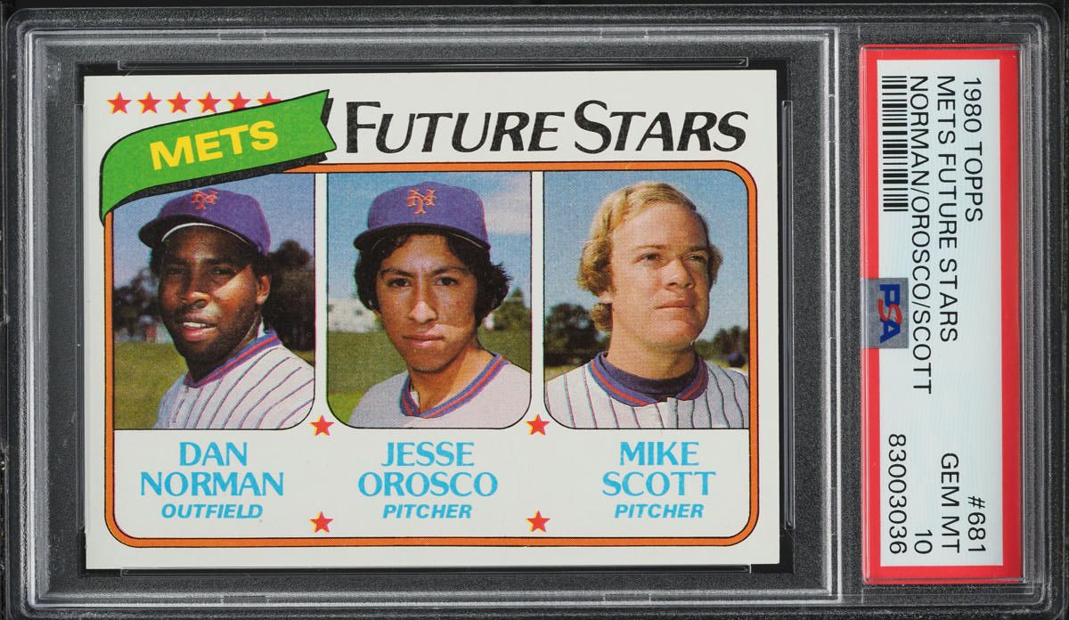 1980 Topps Jesse Orosco & Mike Scott ROOKIE #681 PSA 10 GEM MINT on ...