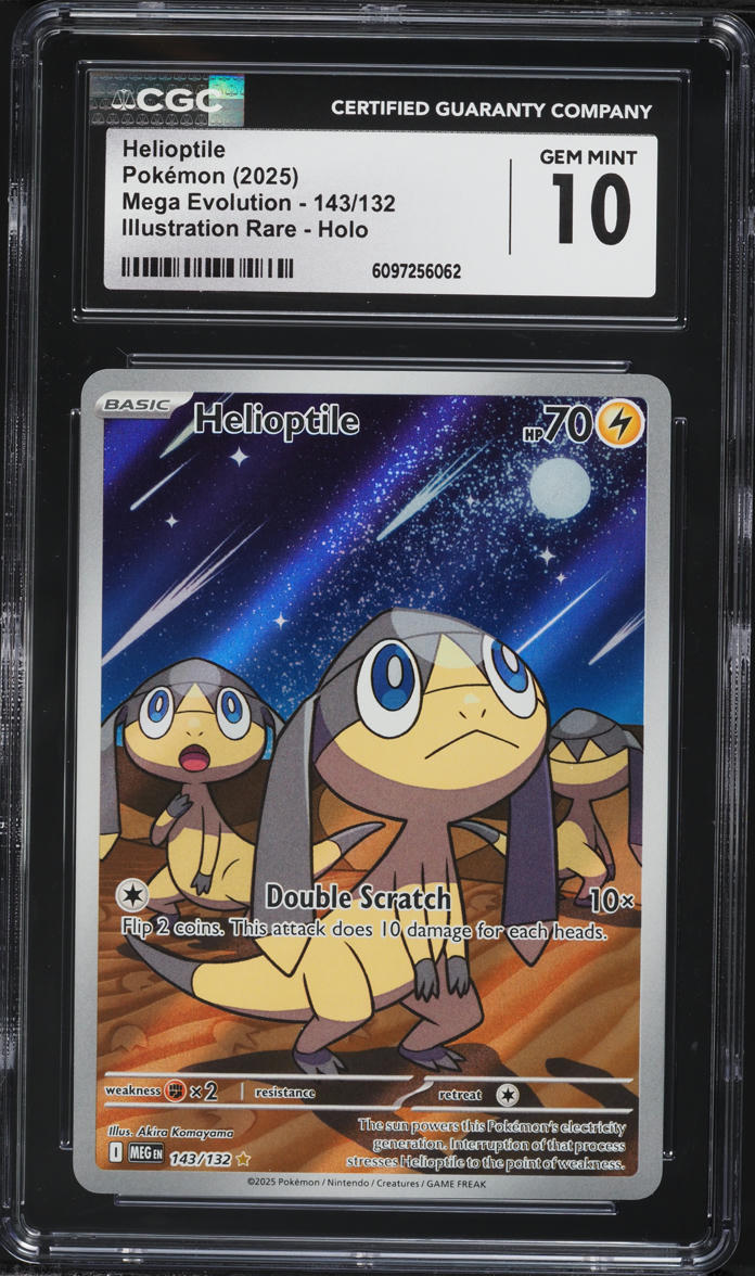 2025 Pokemon Mega Evolution IR Helioptile #143 CGC 10 GEM MINT on ...