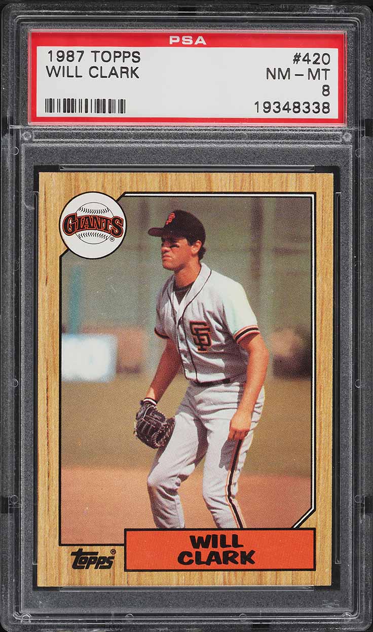 1987 Topps Will Clark ROOKIE #420 PSA 8 NM-MT on Fanatics Collect