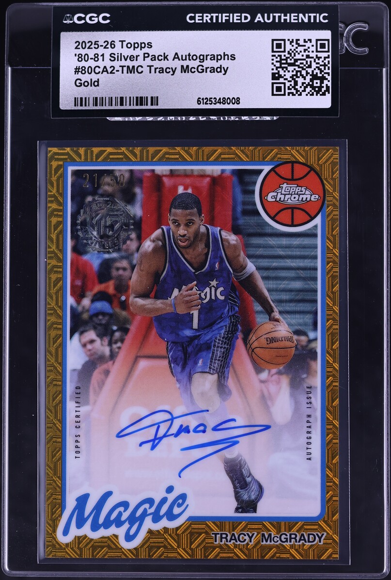 2025 Topps '80-81 Silver Pack Gold Tracy McGrady AUTO /50 #80CA2-TMC ...