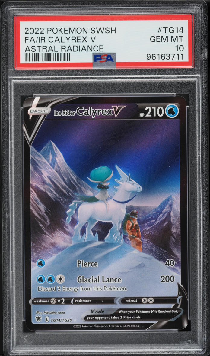 2022 Pokemon SWSH Astral Radiance Character Art Ice Rider Calyrex V #TG14 PSA 10 on Fanatics Collect