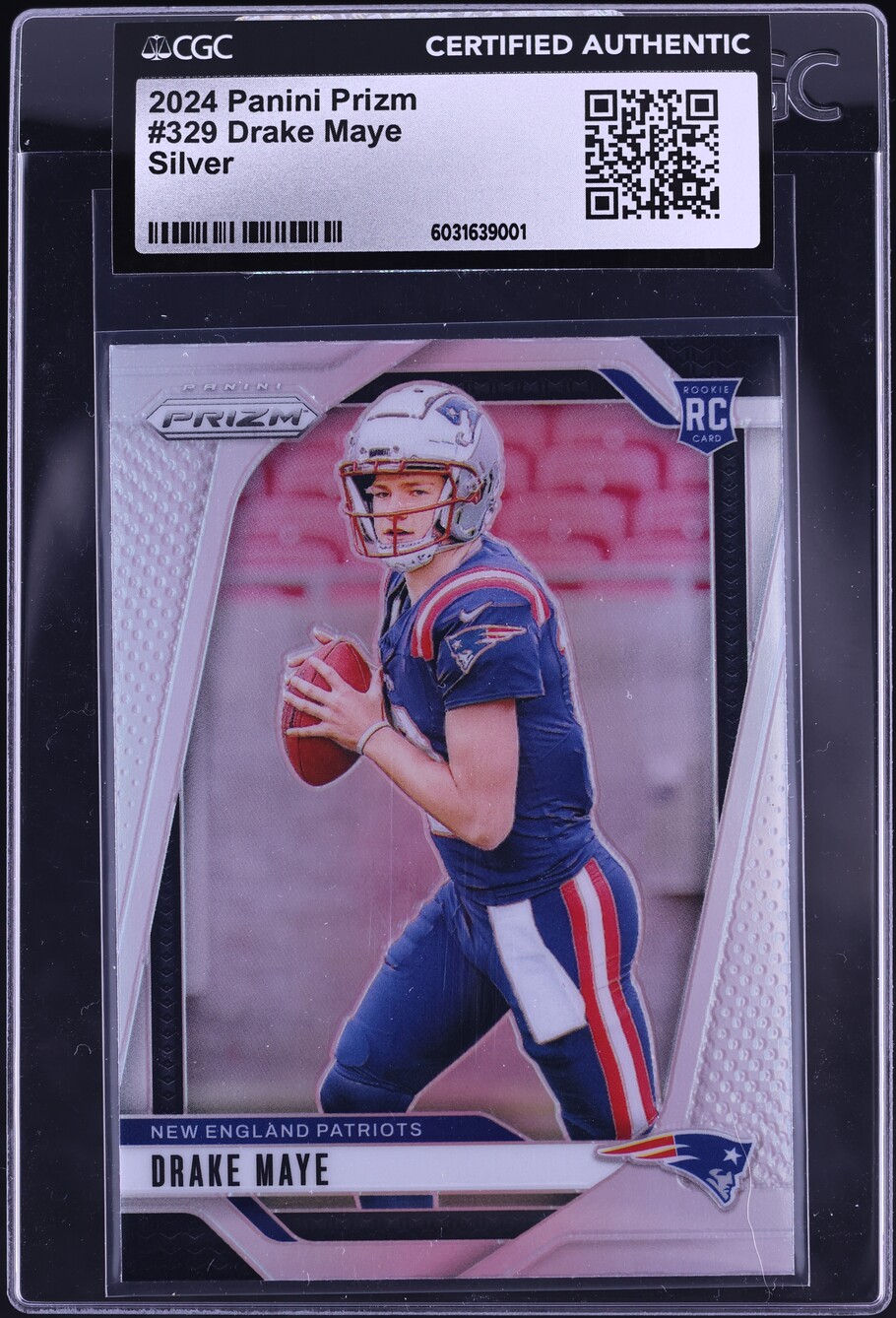 2024 Panini Prizm Silver Drake Maye ROOKIE #329 CGC AUTH on Fanatics ...