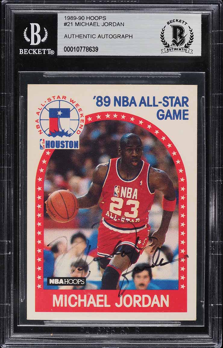 1989 Hoops Michael Jordan AUTO, ALL-STAR #21 BAS BGS AUTH on Fanatics Collect