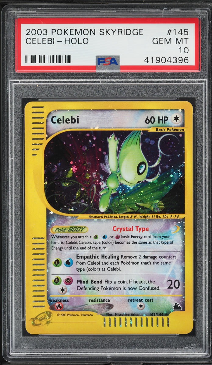 2003 Pokemon Skyridge Holo Crystal Celebi #145 PSA 10 GEM MINT on ...