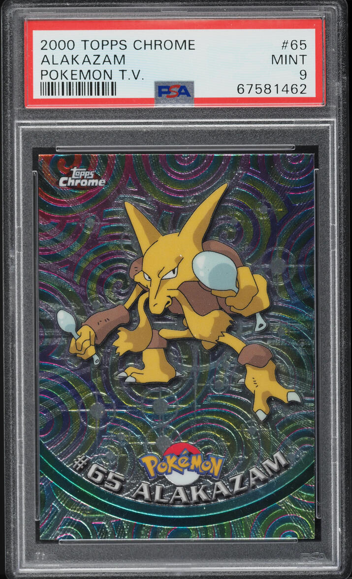 2000 Topps Chrome Pokemon Series 1 Alakazam #65 PSA 9 MINT on Fanatics Collect