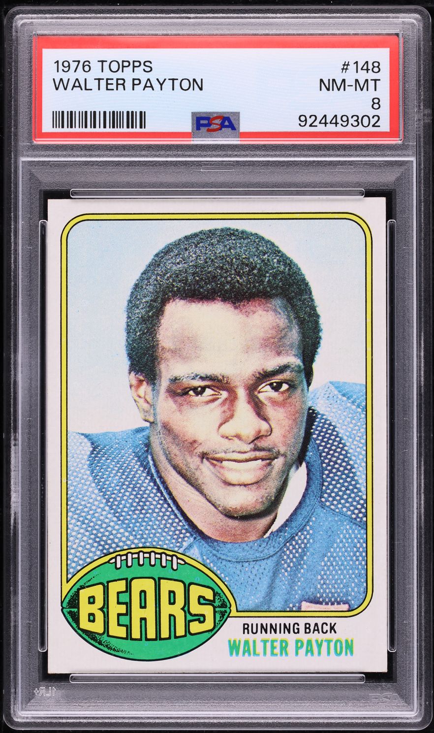 1976 Topps Walter Payton ROOKIE #148 PSA 8 NM-MT on Fanatics Collect