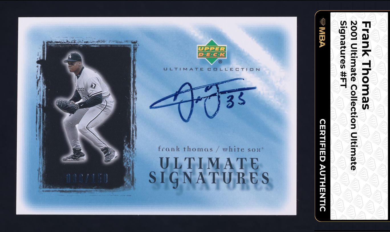 2001 Ultimate Collection Ultimate Signatures Frank Thomas AUTO /150 #FT ...