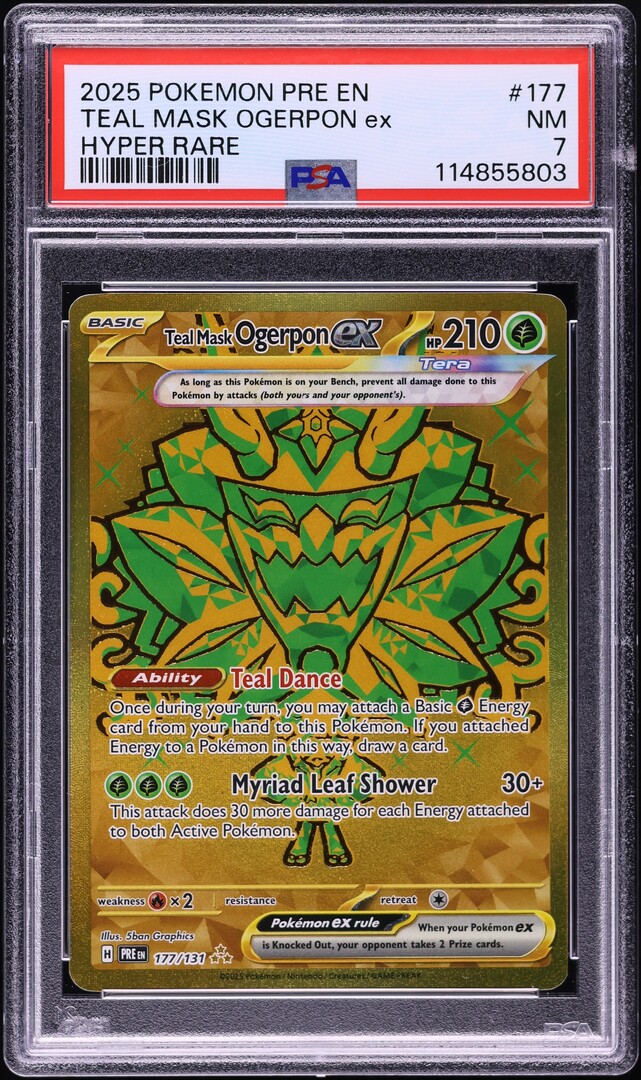 2025 Pokemon SV Prismatic Evolutions Full Art Teal Mask Ogerpon ex #177 ...